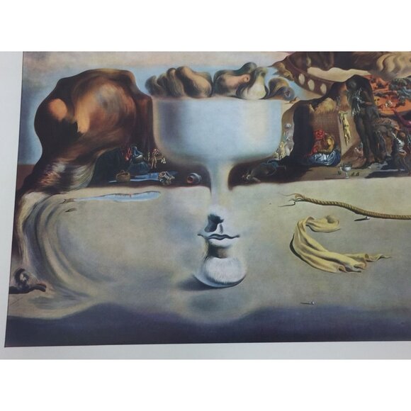 Art | Apparition Of Face And Fruit Dish On Beach Print Vintage Salvador ...